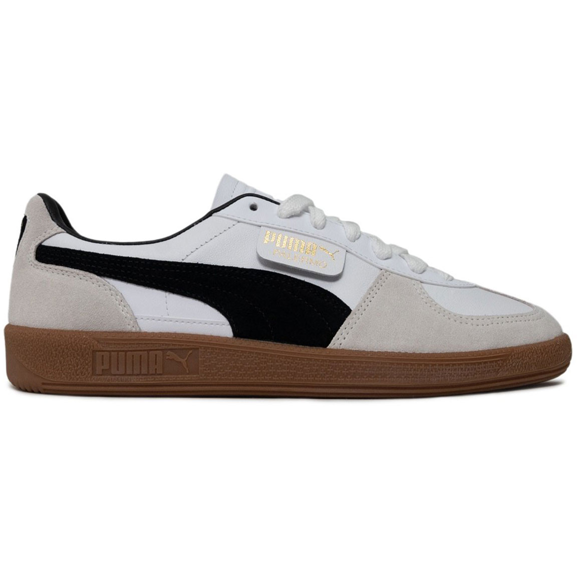 Puma Men's Palermo Leather Shoes - White Vapor / Grey Gum — Just For Sports