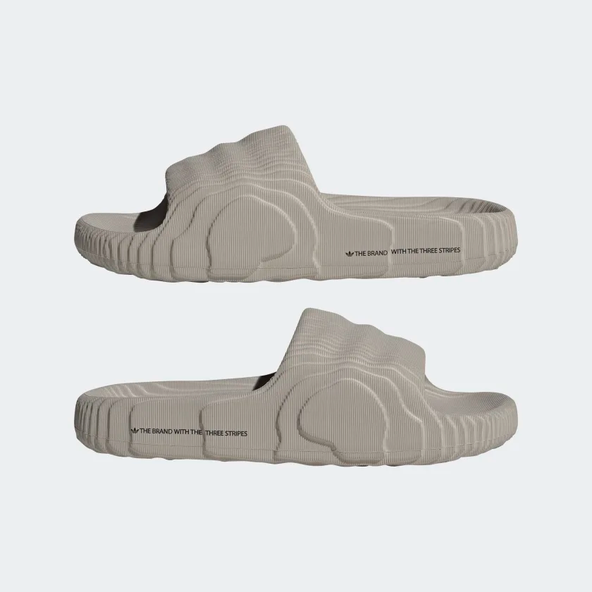 Adidas Men's Adilette 22 Slides - Light Brown / Core Black — Just For ...