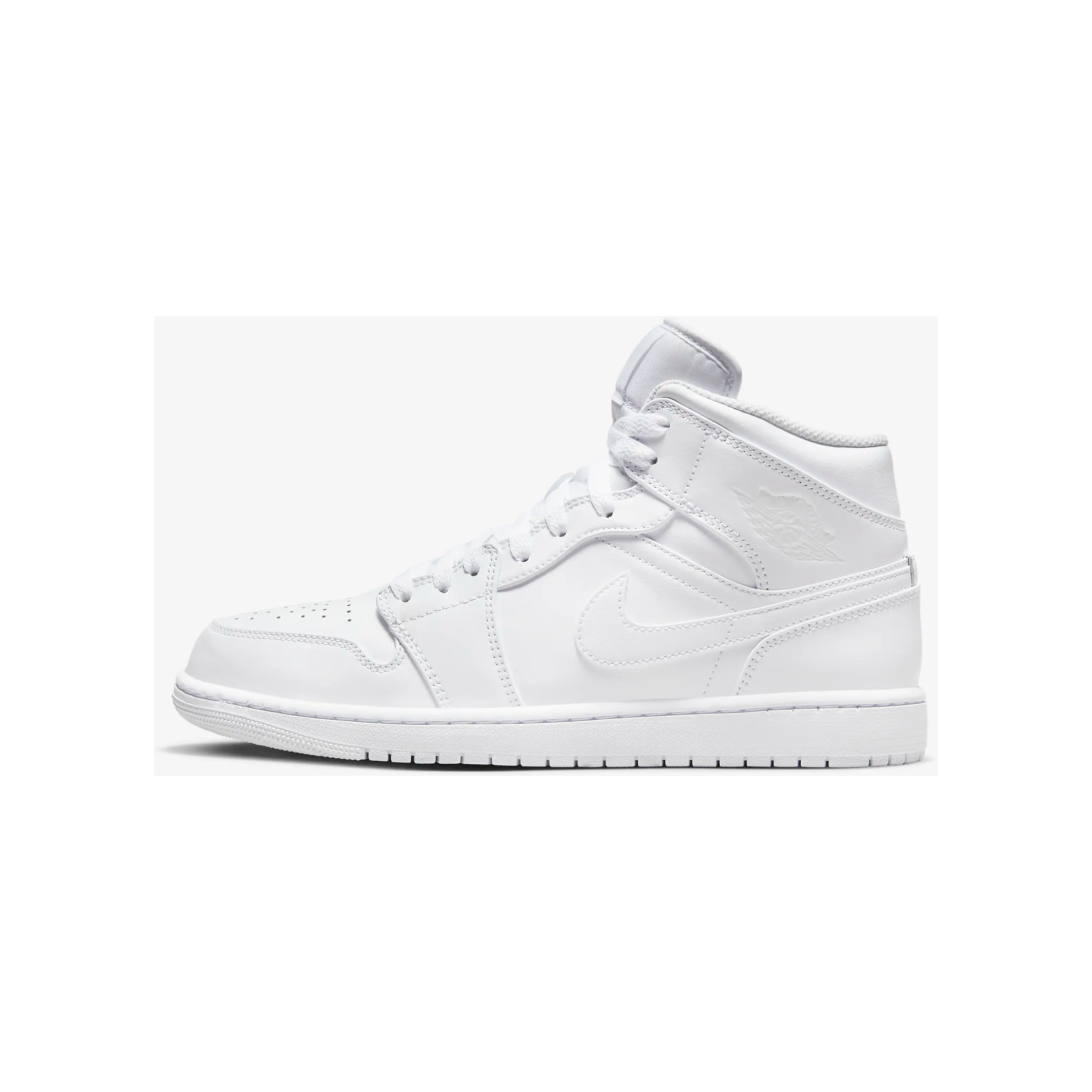 Nike Men's Air Jordan 1 Mid Shoes - All White — Just For Sports