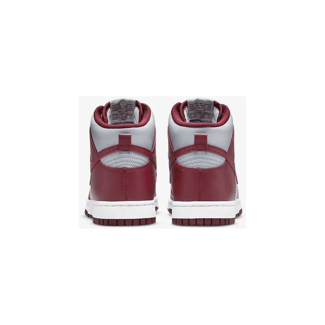 Nike Men's Dunk High Retro Shoes - Dark Beetroot / Wolf Grey / White ...