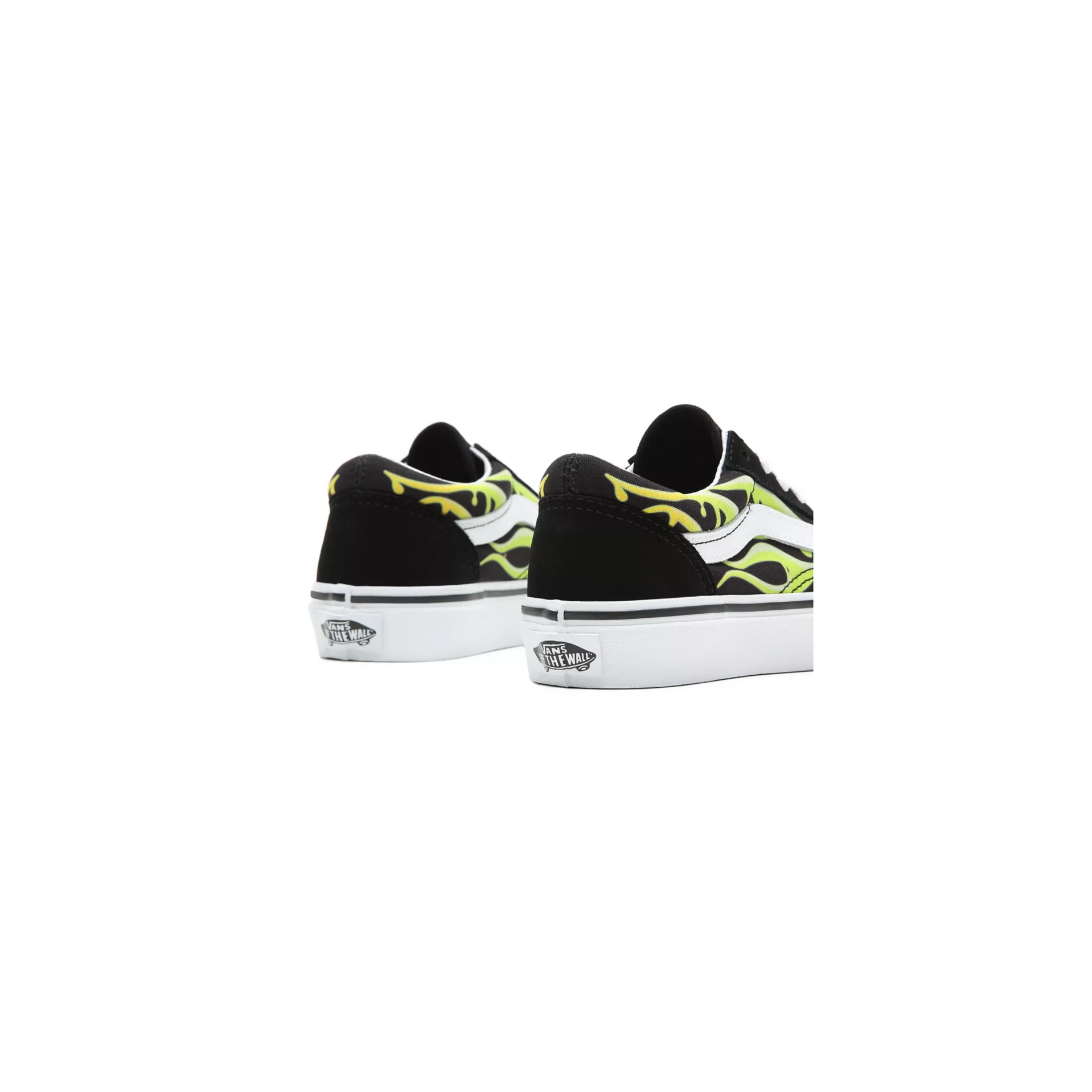 Vans Kid's Slime Flame Old Skool Shoes - Black / True White — Just For ...