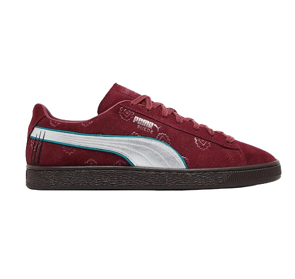 Puma Men's One Piece Suede Shanks Shoes - Burgundy — Just For Sports